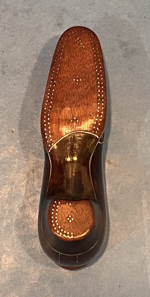 Georgian Mahogany Shoe Snuff Box. - Mostly Boxes Antiques!