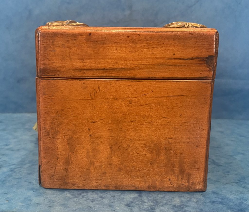 Victorian Burr Maple Twin Section Tea Caddy. - Mostly Boxes Antiques!