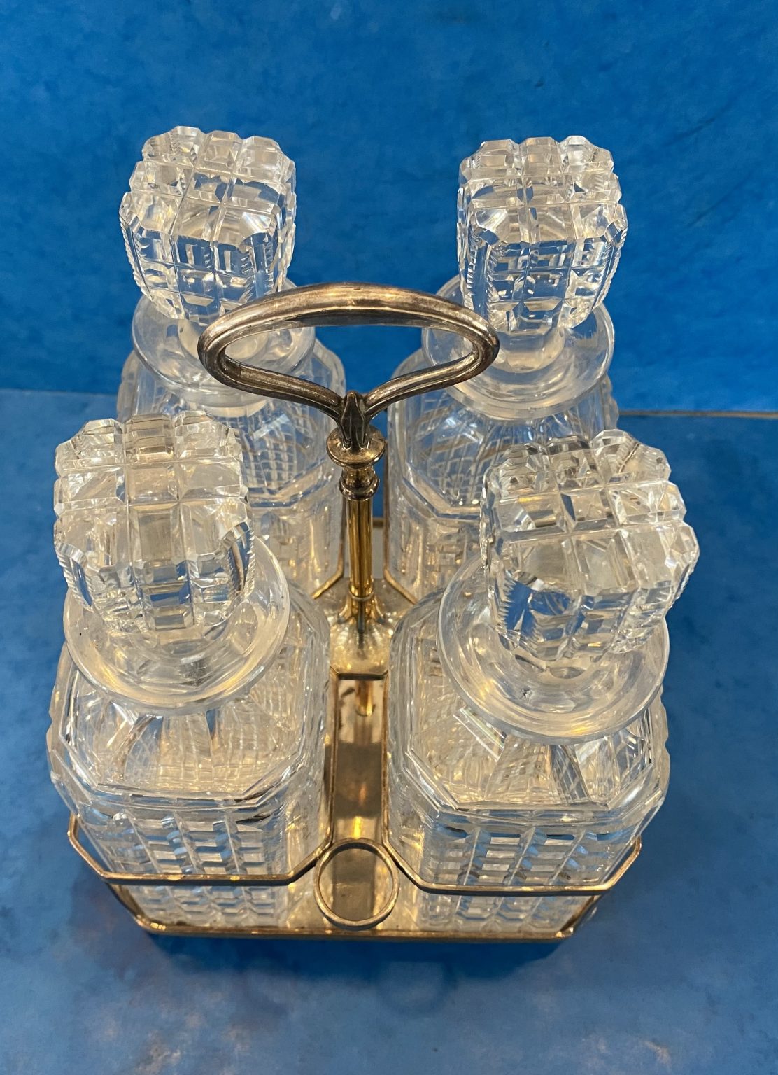 19th Century Sheffield Plated Decanter Stand Complete With Four ...