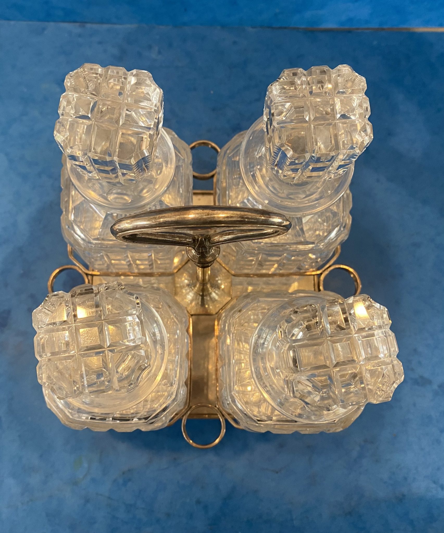 19th Century Sheffield Plated Decanter Stand Complete With Four ...