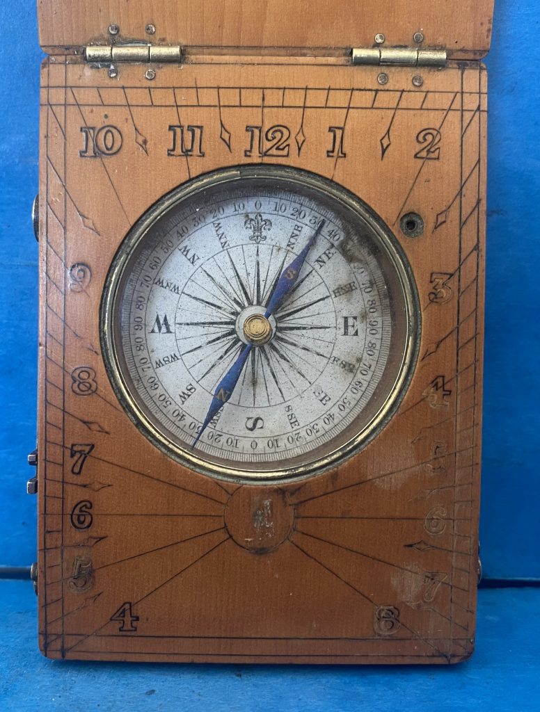 Victorian Boxwood Compass/Sundial - Mostly Boxes Antiques!