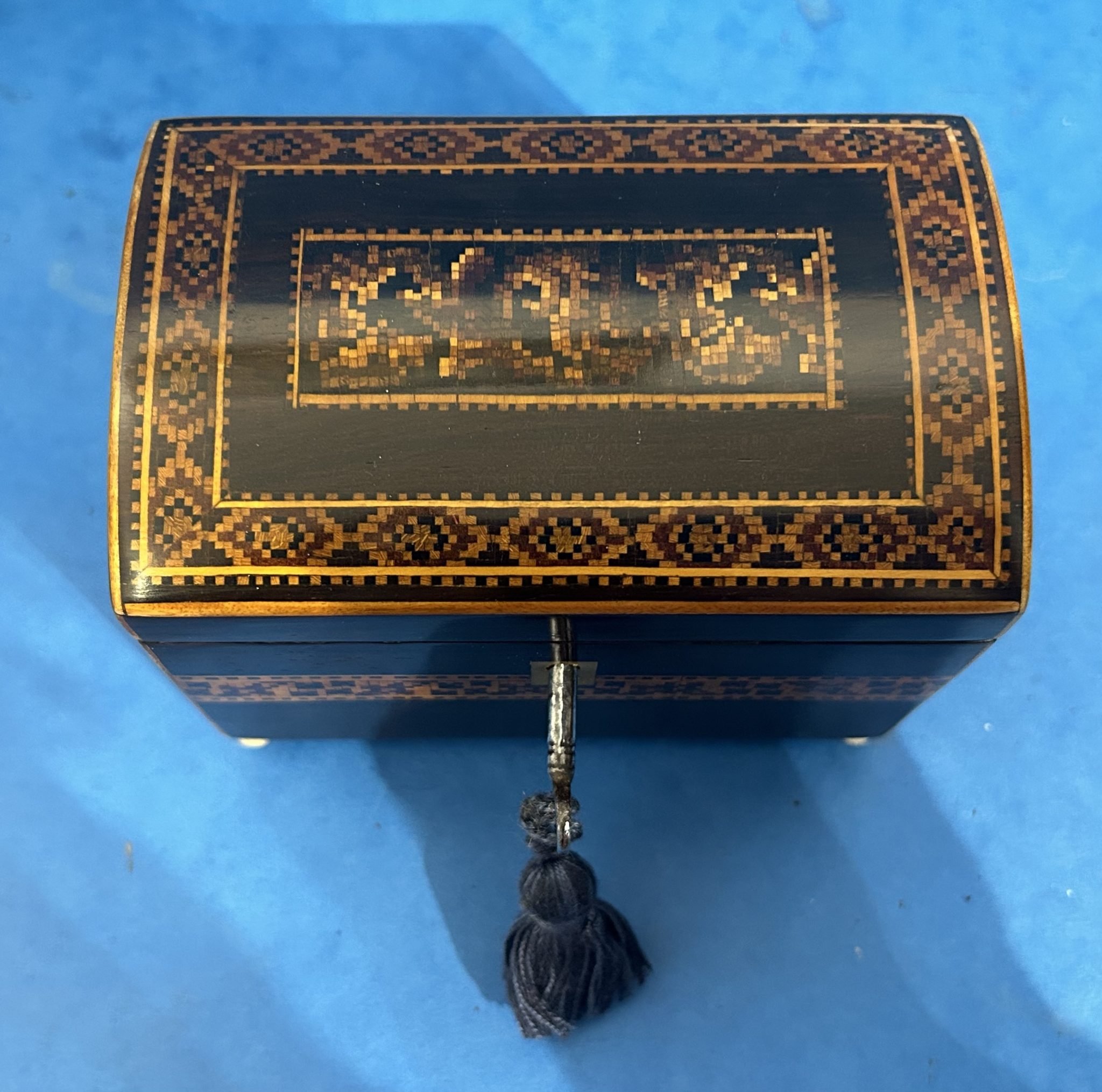 Victorian Rosewood Miniature Domed Tea Caddy. - Mostly Boxes Antiques!
