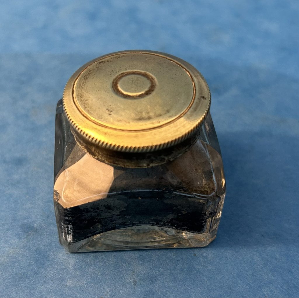 Victorian Cut Glass Inkwell. - Mostly Boxes Antiques!