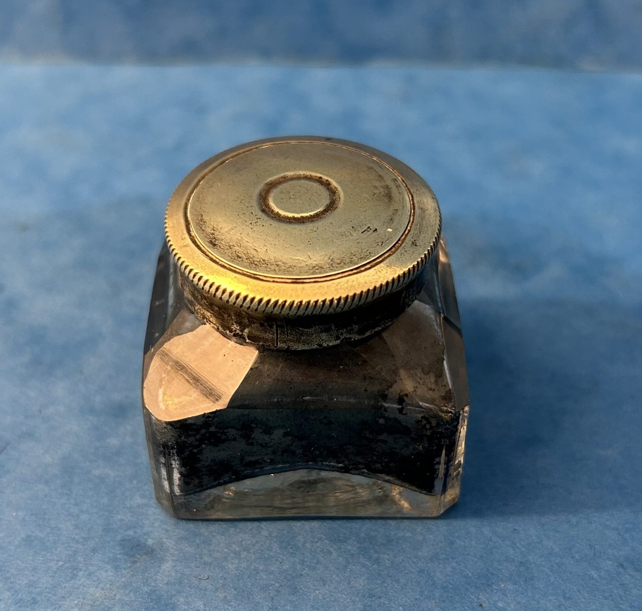 Victorian Cut Glass Inkwell. - Mostly Boxes Antiques!