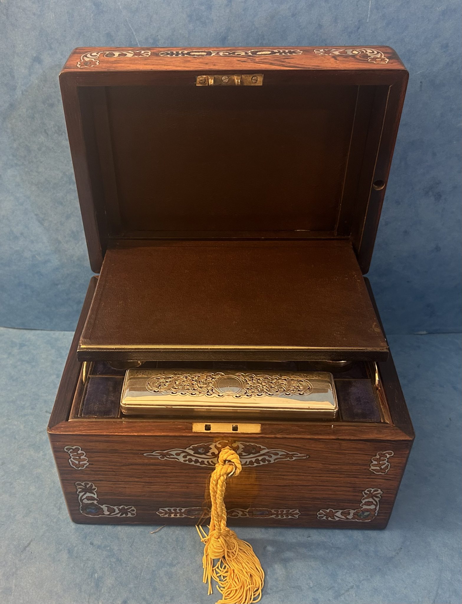 Victorian Rosewood Vaniety Box With Beautiful Inlay. - Mostly Boxes ...